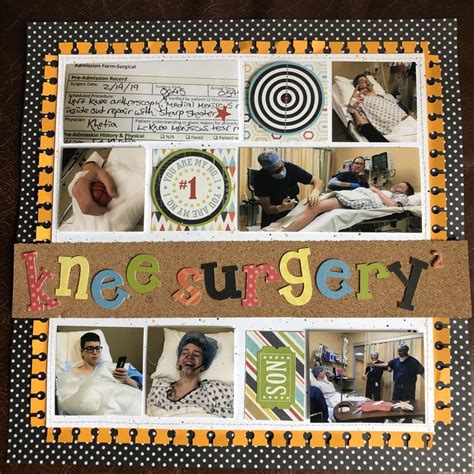 Knee Surgery Scrapbook Page Scrapbook Scrapbook Pages Scrapbooking
