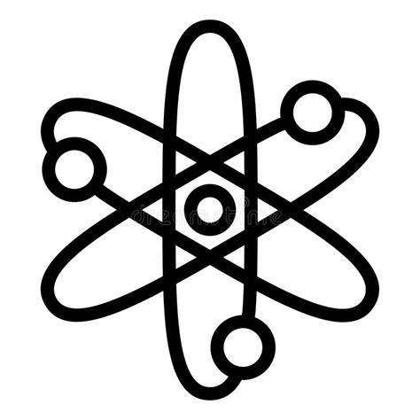 Atom Structure Line Icon Education Concept Vector Graphics Stock Vector Illustration Of Form