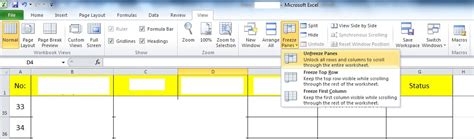 How To Freeze Top Row In Excel While Printing Design Talk