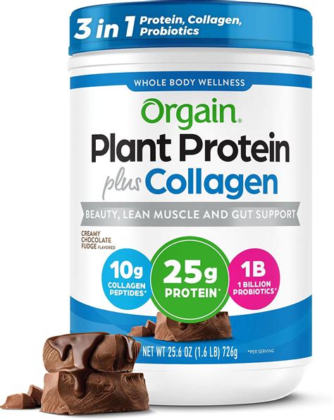 Orgain Protein Powder Collagen Creamy Chocolate Fudge