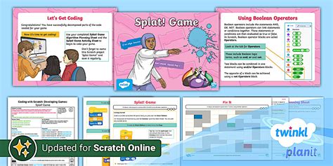 computing scratch splat game year 5 lesson 4 twinkl