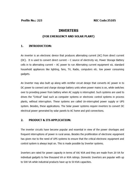 Inverter Pdf Direct Current Power Inverter