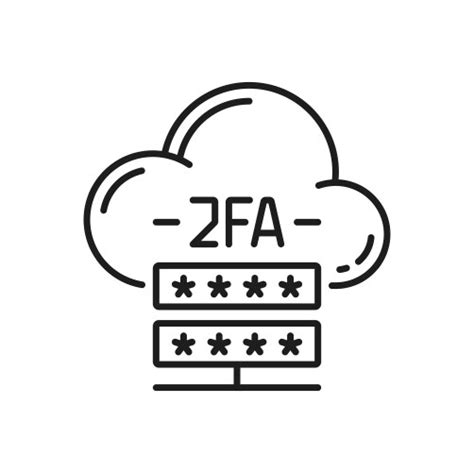 2fa two factor authentication icon shield padlock vector image