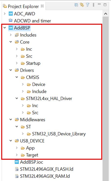 How To Add A Bsp To An Stm32cubeide Project Stmicroelectronics Community
