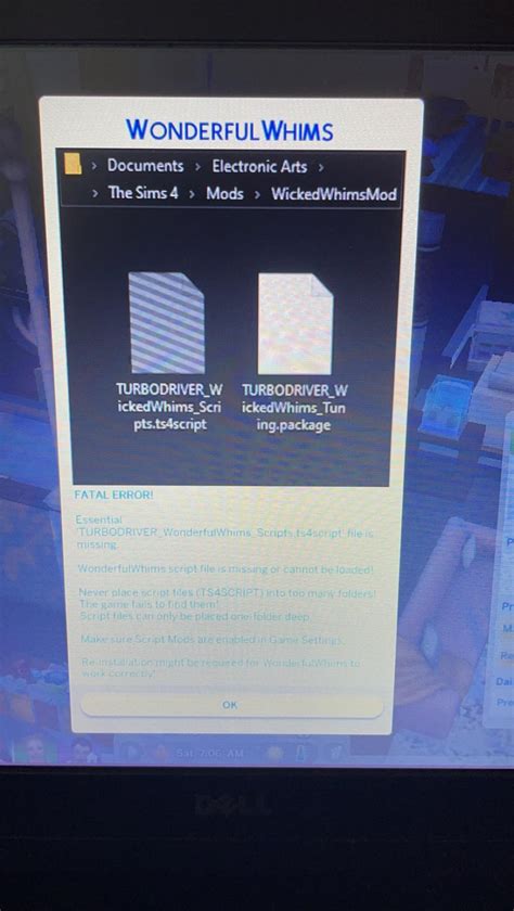 does anyone know why i m getting a fatal error from wonderful whims