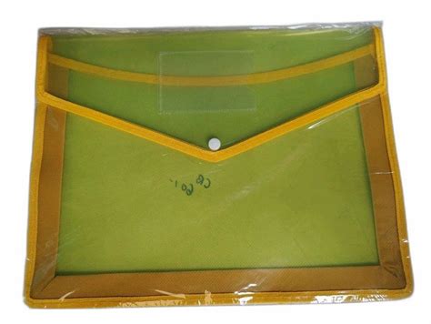 Yellow Plastic Button File Folder For College Paper Size A4 At Rs 50