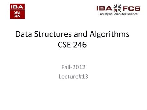 ppt data structures and algorithms cse 246 powerpoint presentation