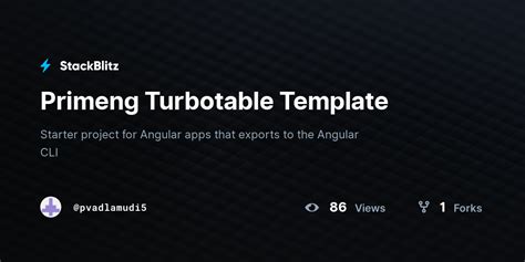 primeng turbotable template stackblitz