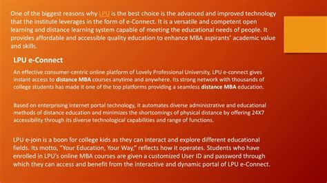 Ppt Lpu Distance Mba Powerpoint Presentation Free Download Id11528504