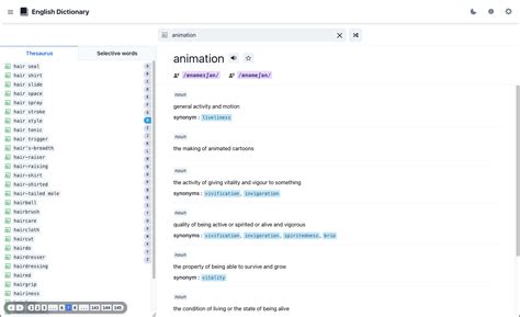 english dictionary web app developed in react js made with