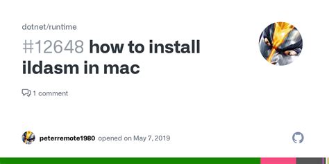 How To Install Ildasm In Mac · Issue 12648 · Dotnetruntime · Github