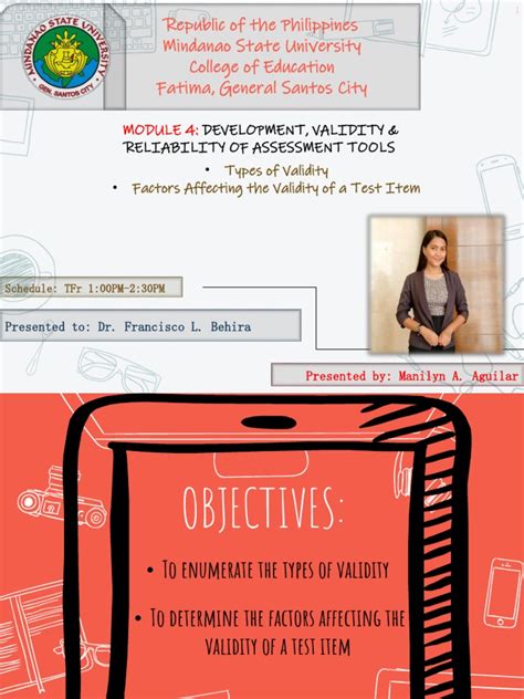Module 4 Development Validity And Reliability Of Assessment Tools Pdf Validity Statistics