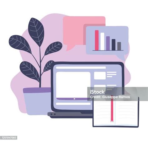 온라인 교육 노트북 도서 콘텐츠 정보 디지털 학습 교육 및 과정 공부에 대한 스톡 벡터 아트 및 기타 이미지 공부 교육 교육 강좌 Istock