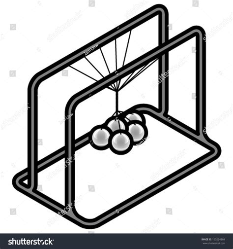 Newtons Cradle Executive Desk Toy Tangled Stock Vector Royalty Free 150234869 Shutterstock