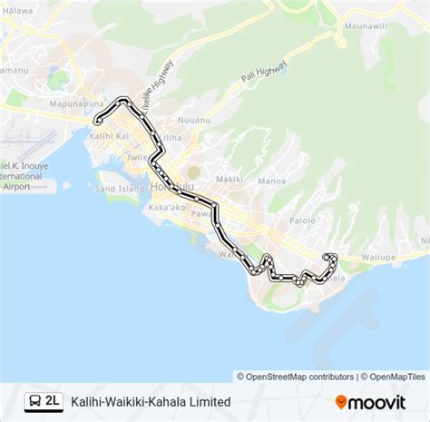 2l Route Schedules Stops And Maps Kalihi Transit Center Limited