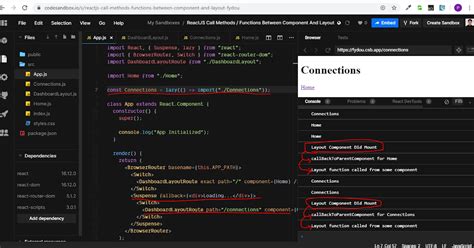 Code Samples Reactjs Call Methods Functions Between Component And Layout