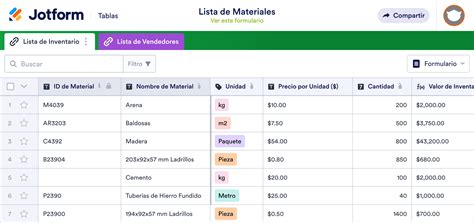 Listado De Materiales Excel Listado De Materiales Excel Pdf
