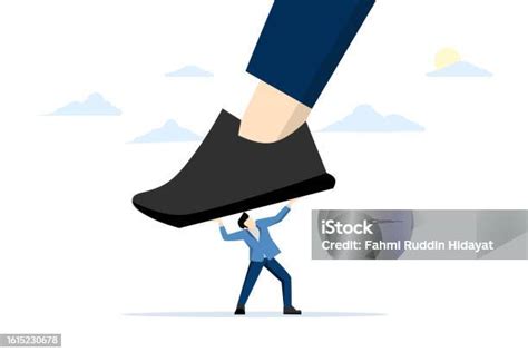 불공정 경쟁 속임수 또는 권위와 권력을 사용하여 경쟁자 폭력 직원 갈등 또는 싸움 거대 상사 또는 큰 경쟁자의 다리를 밀려고