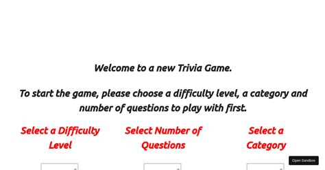Trivia React Task V Codesandbox