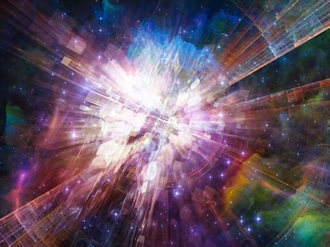 Exponential Technology Bright Math Generated Abstract Radial Elements To Illustrate Concept Of