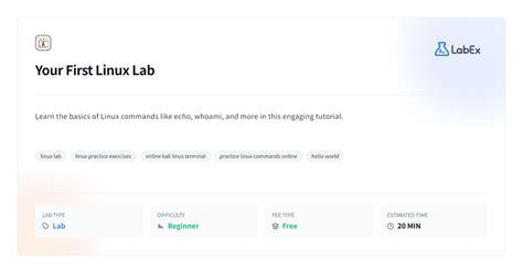 your first linux lab labex