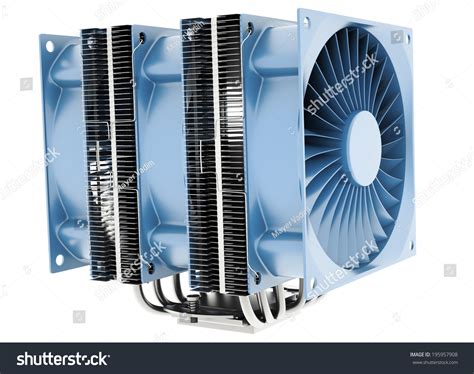 Powerful Cpu Cooler Heatpipes Isolated Stock Illustration Shutterstock
