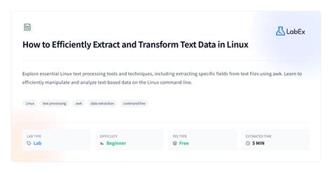 How To Efficiently Extract And Transform Text Data In Linux Labex