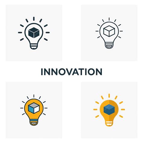 Premium Vector Innovation Icon Set Four Elements In Diferent Styles From Blockchain Icons