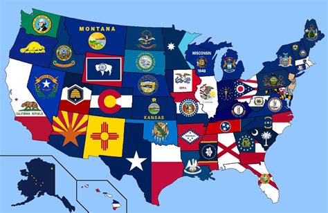 Flag Map Of The United States Of America Maps On The Web