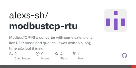 GitHub Alexs Sh Modbustcp Rtu ModbusTCP RTU Converter With Some Extensions Like UDP Mode And