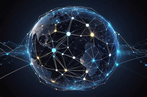 Global Network Connection Generative Ai Premium Ai Generated Image