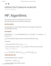 Wk07 MF1 Ford Fulkerson For Max Flow Pdf 8 24 2018 MF Algorithms