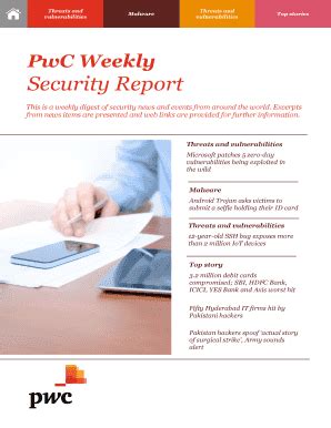 Fillable Online PwC Weekly Security Report Edition 52 PwC India Fax Email Print PdfFiller