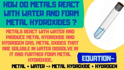 Reaction Of Metals And Non Metals With Water Introduction To Reactivity Series Of Metals PPT