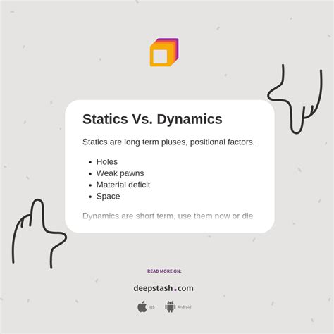 Statics Vs Dynamics Deepstash