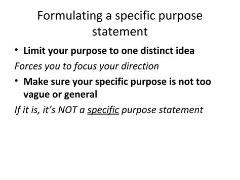 Spe 108 Generating The Central Idea And Determining The Specific Purpose Ppt