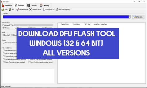 download dfu flash tool for windows 32 and 64 bit all versions