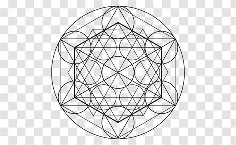 Symbol Sacred Geometry Overlapping Circles Grid Black And White