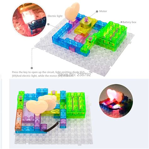 115 Projects Electronic Circuit Kit With Lighted Integrated Circuit Building Blocks Experiments