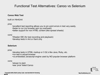 Selenium Browser Based Automated Testing For Grails Apps Ppt