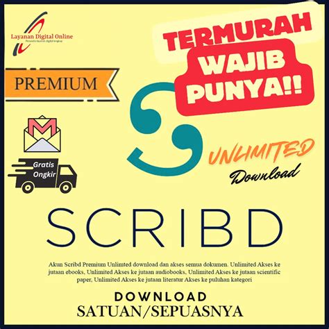 Jual Scribd Premium Resmi 1 Tahun Download Sepuasnya Full Garansi