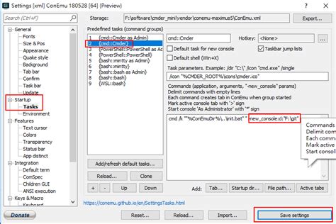 Alberts Blog Tools Cmder 如何修改開啟 Cmder 的初始路徑