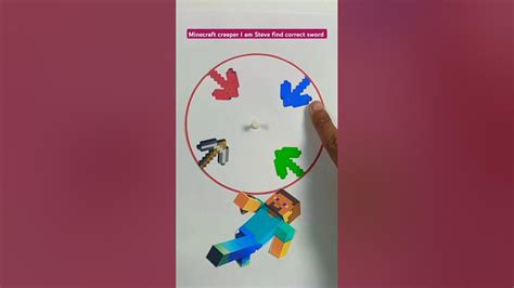 Minecraft Creeper I Am Steve Find Correct Sword Minesteve Memes Shortsfeed Art Minetest