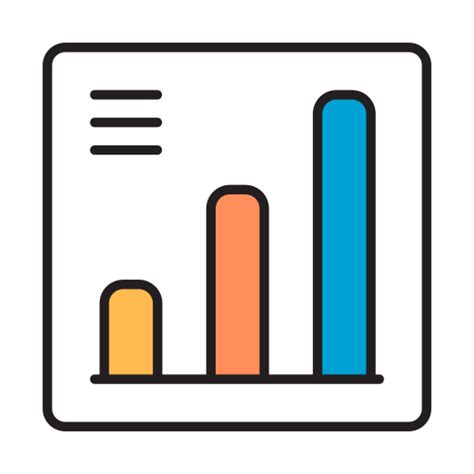 차트 데이터 통계 보고 비즈니스 및 금융 아이콘