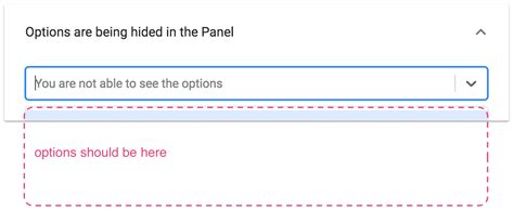 ExpansionPanel React Select Options Being Hided Issue 13116 Mui