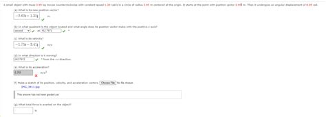 Solved A What Is Its New Position Vector B In What Chegg Com