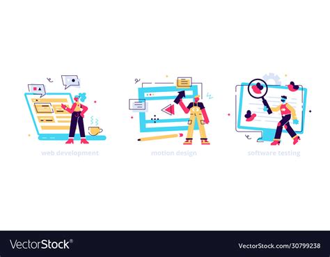 Website Programming And Coding Royalty Free Vector Image