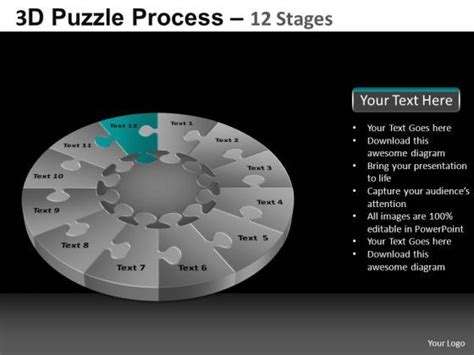 PowerPoint Backgrounds Success Puzzle Process Ppt Slide
