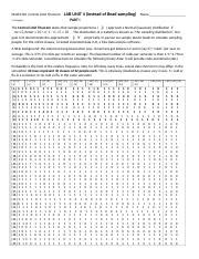 Lab Unit Sampling Distribution Of The Sample Proportion Docx Math Central Limit