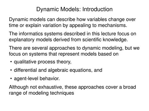 Ppt Dynamic Models Powerpoint Presentation Free Download Id1820823